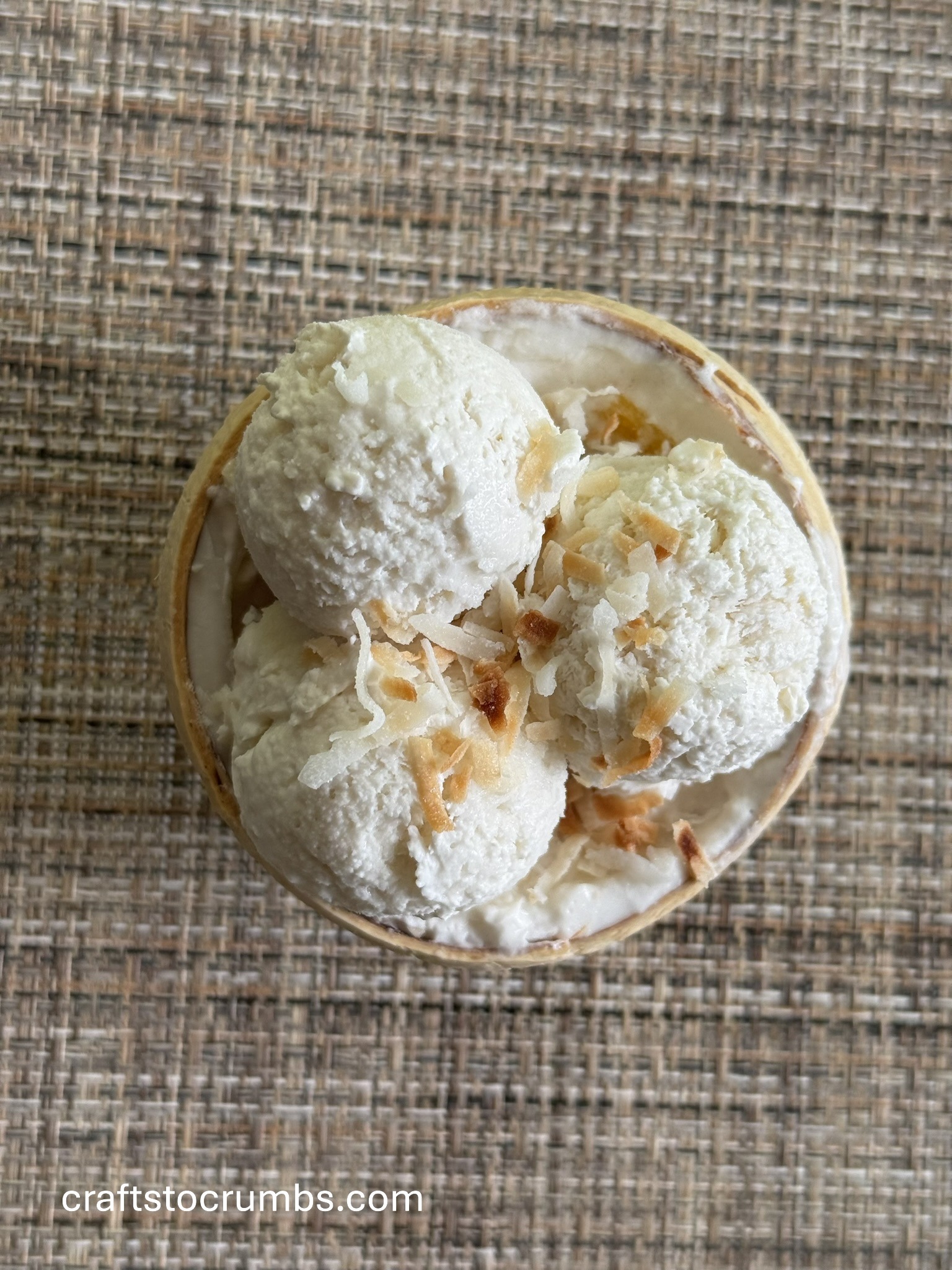 Coconut Ice Cream – Crafts to Crumbs
